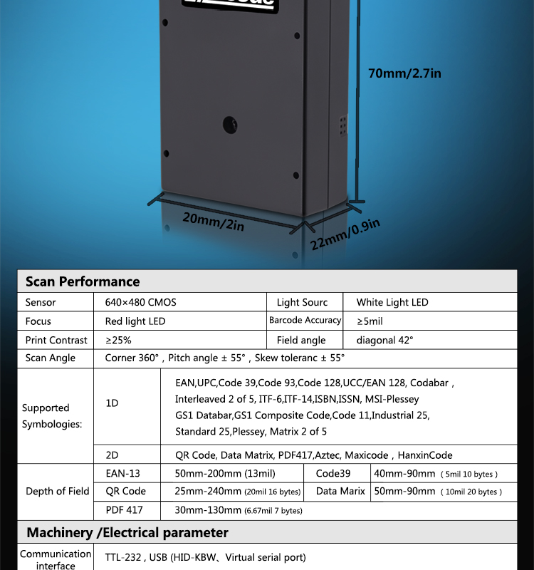 MJ-2090 Fixed Mount Scanner - symcode111