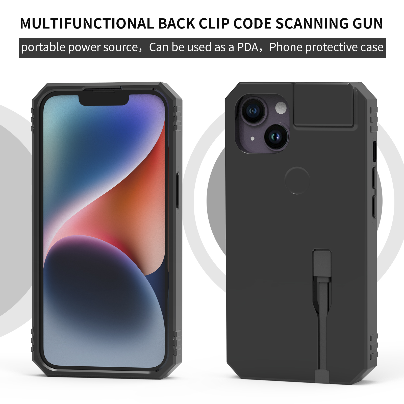 R78 iPhone Silicone Case Bluetooth Barcode Scanner - symcode111