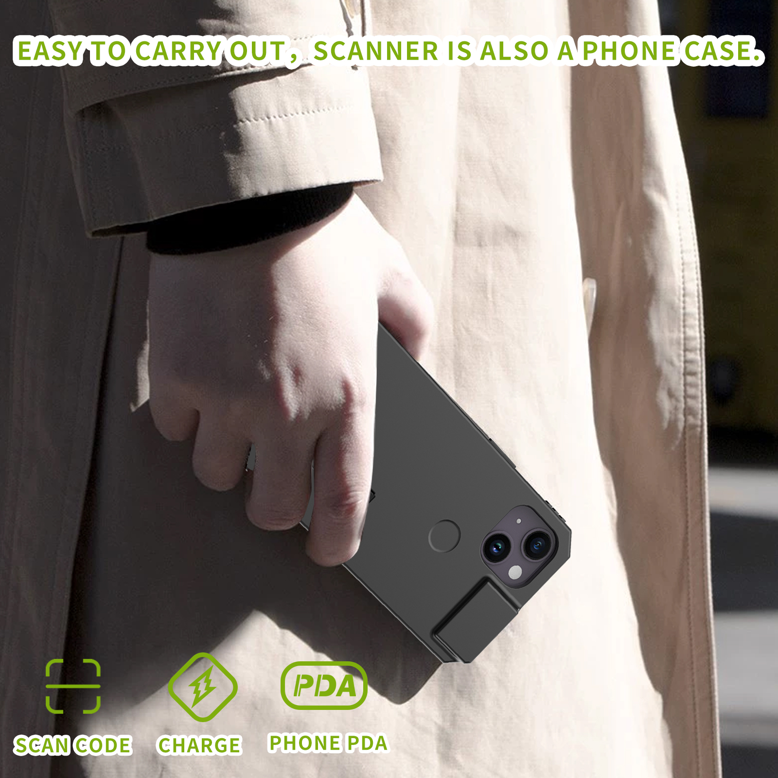 R78 iPhone Silicone Case Bluetooth Barcode Scanner - symcode111